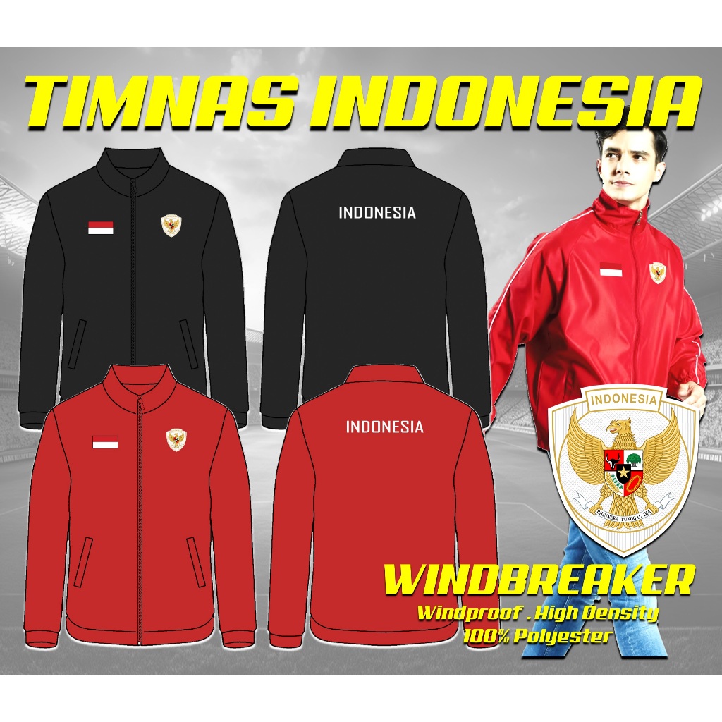 WINDBREAKER TIMNAS INDONESIA | JAKET TIM NASIONAL INDONESIA | GARUDA ...