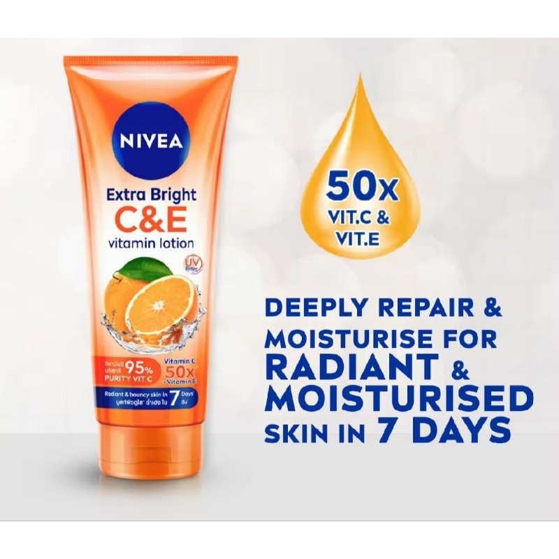 nivea body lotion extra bright c&e vitamin lotion 320ml | Shopee Malaysia
