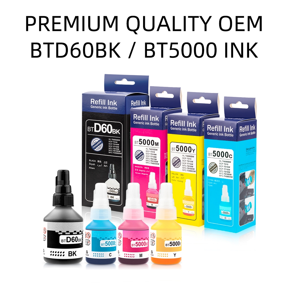 Brother Refill Ink BTD60BK BTD60 BT5000CMY BT5000 T310 T510 T420 T520 ...