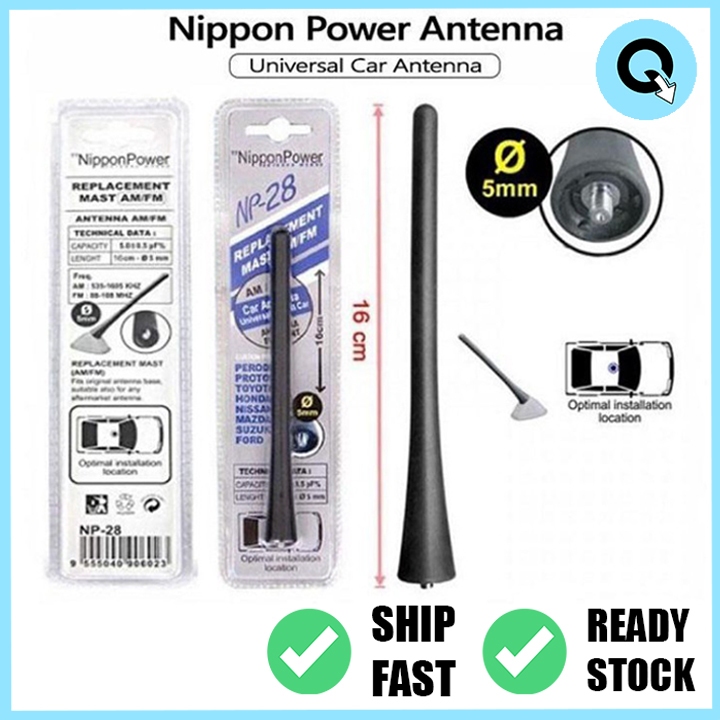 QFL Car Roof Radio Antenna Pole Mast Perodua Myvi Alza Proton Waja Persona Vios Wish Nippon NP ...