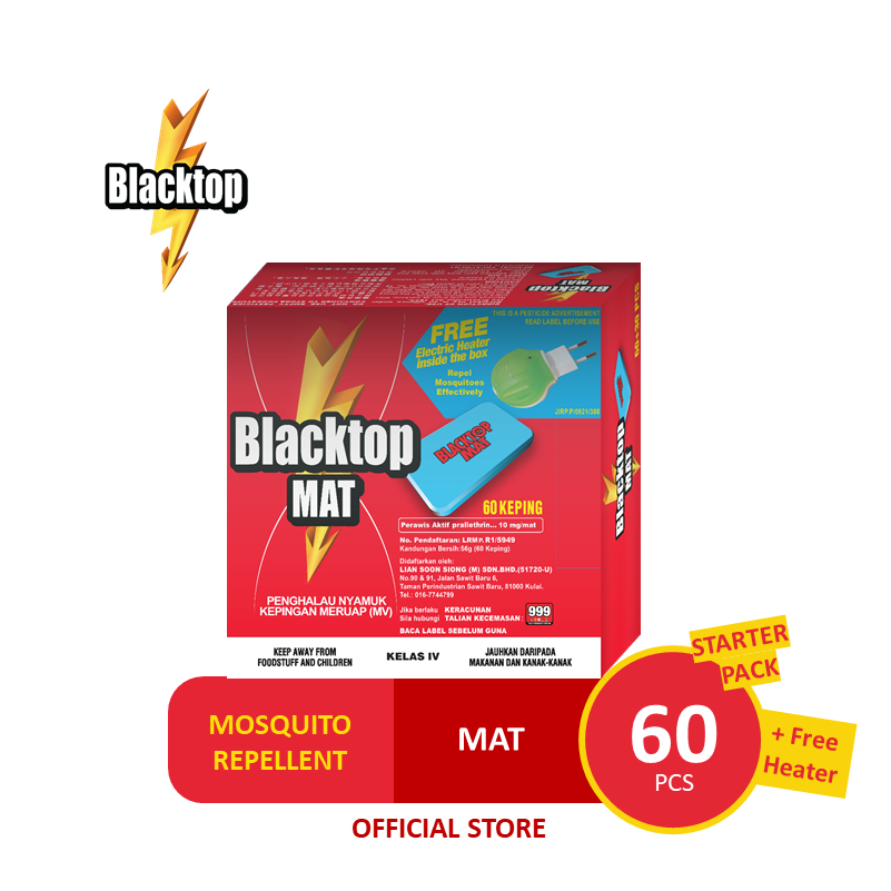 Blacktop Mat Kepingan Meruap Penghalau Nyamuk (Blacktop Mosquito Mat ...
