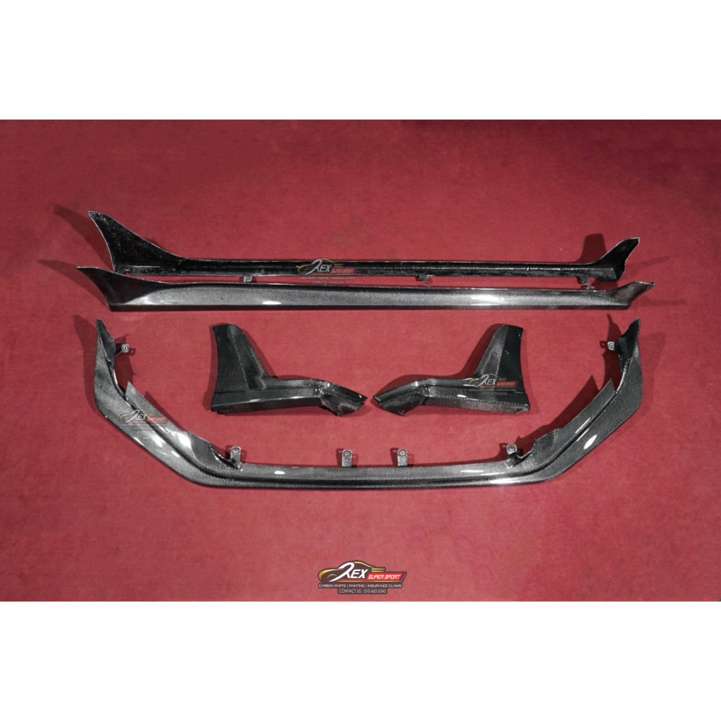 Honda FL5 Type R Mug Set Front Lip Side Lip Rear Lip Cover Real Carbon ...