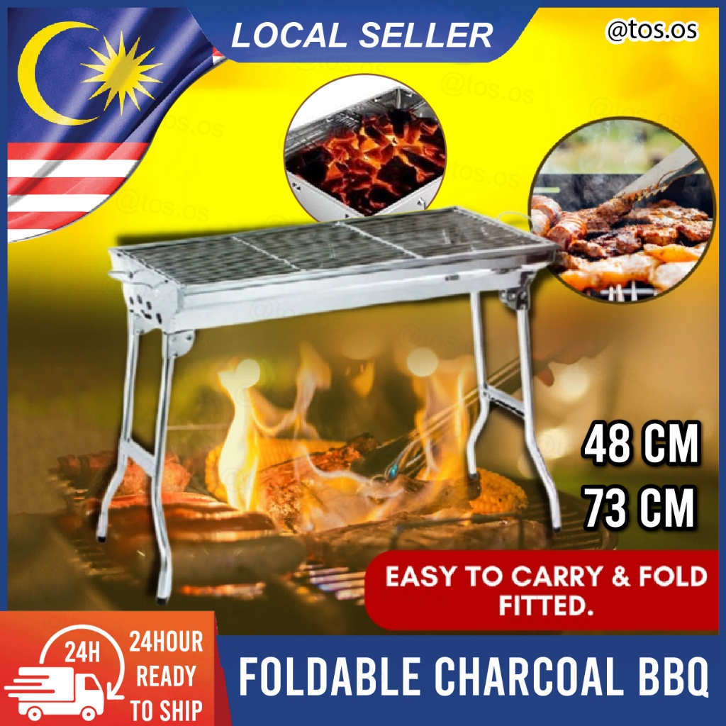 Stainless Steel Foldable Barbecue Grill Portable BBQ Charcoal Grill ...
