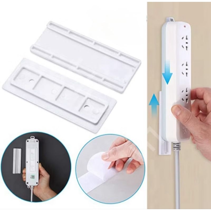 Power Socket Holder Wall Mounted Extension Self Adhesive Sticker ...
