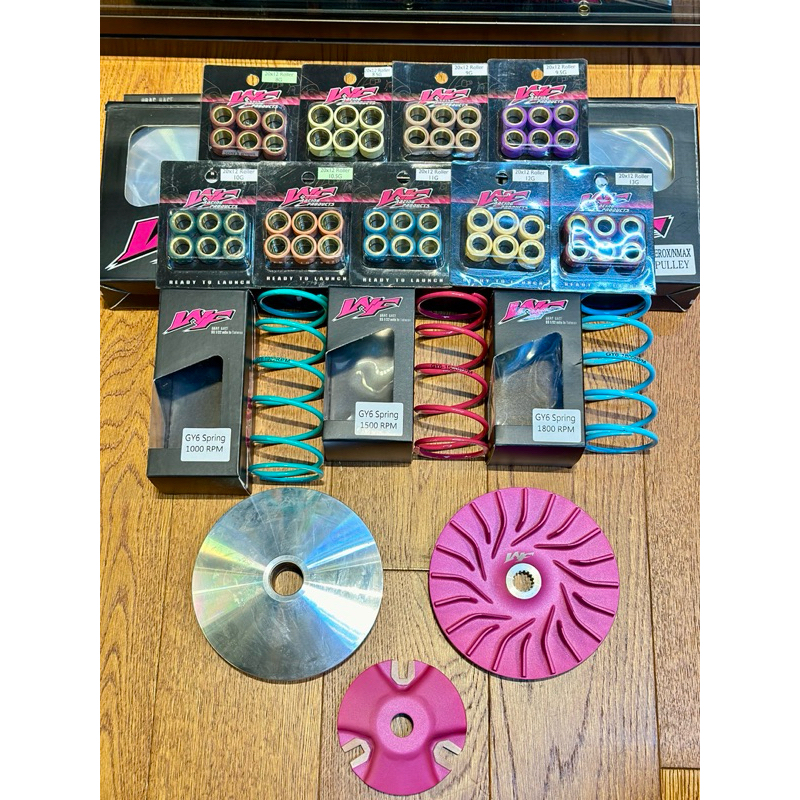 WF RACING PULLEY/ROLLER & SPRING FOR NVX NMAX ESR RED LEO 100%ORIGINAL ...