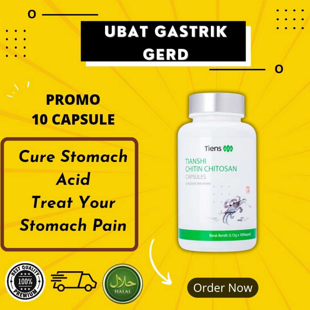 CHITIN CHITOSAN TIENS ORIGINAL - UBAT GASTRIK GERD ANGIN ANXIETY ...