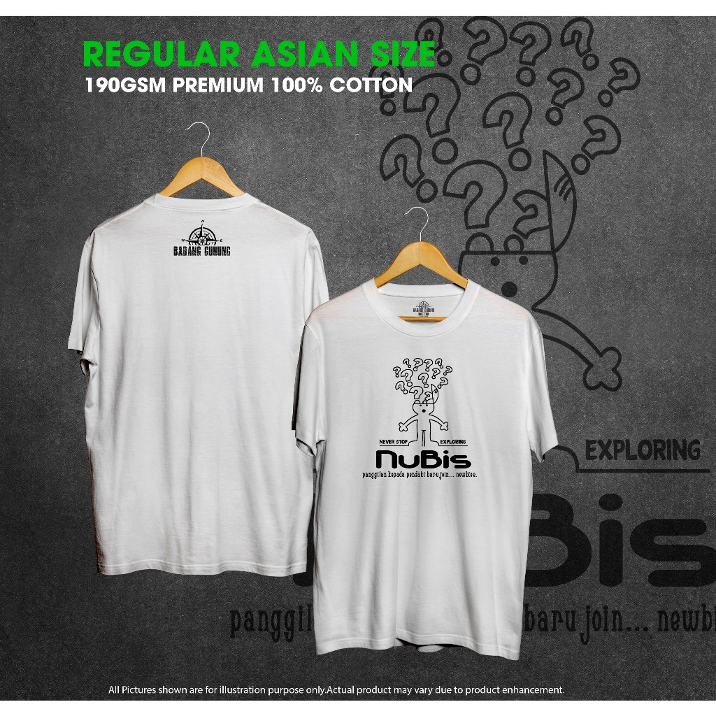 Tshirt Badang Gunung Hiking Nubis Newbies 💥Cotton Premium 190gsm💥 | Shopee Malaysia
