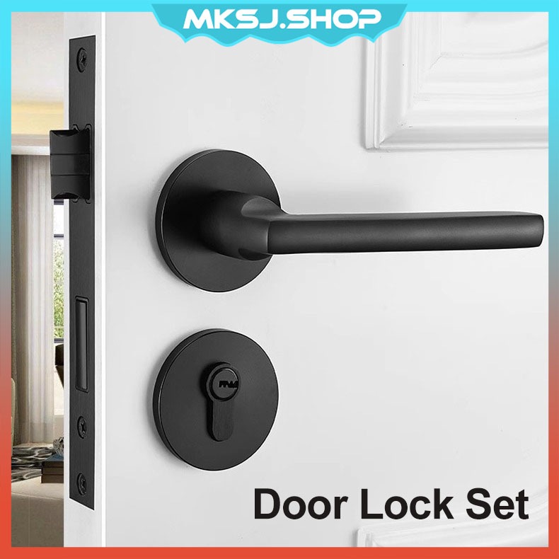 Door Lock Set Stainless Steel Door Knob Lock Set Entrance Lock Tombol ...