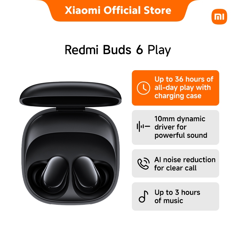 Redmi Buds 6 Play 10mm dynamic driver/up to 36h battery life*/AI noise ...