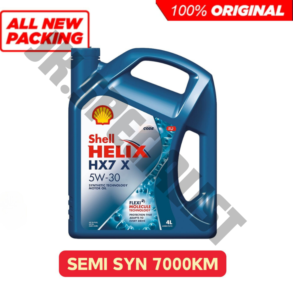 SHELL HELIX HX7 X 5W30 SN Semi Synthetic Engine Oil (4L) HK | Shopee ...