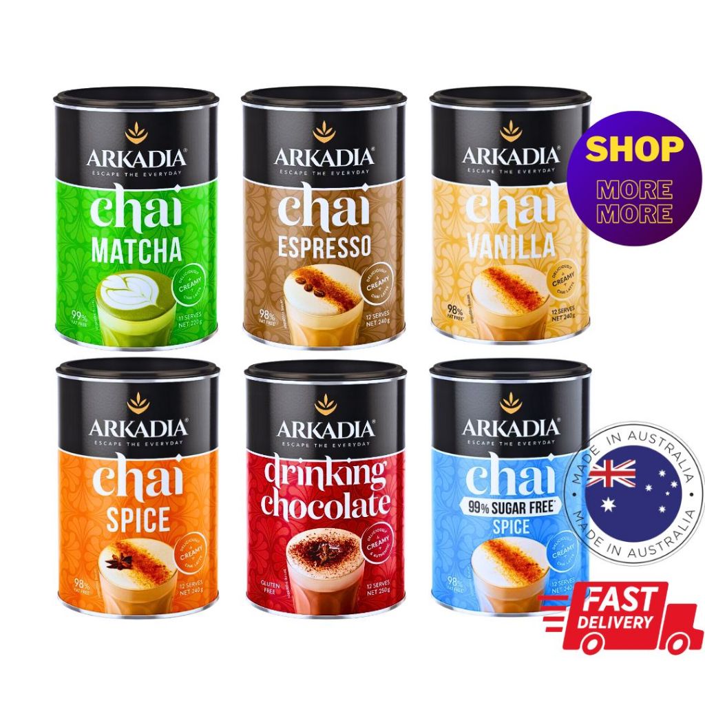 ARKADIA Craft Chai Tea Powders 🇦🇺 Dirty Chai Tea/Drinking Chocolate ...
