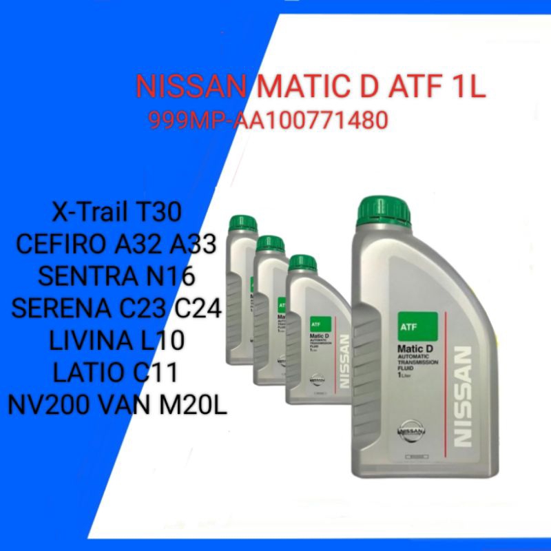 Nissan Matic D Automatic Transmission Fluid (ATF) 1L 999MP-AA10077 X ...