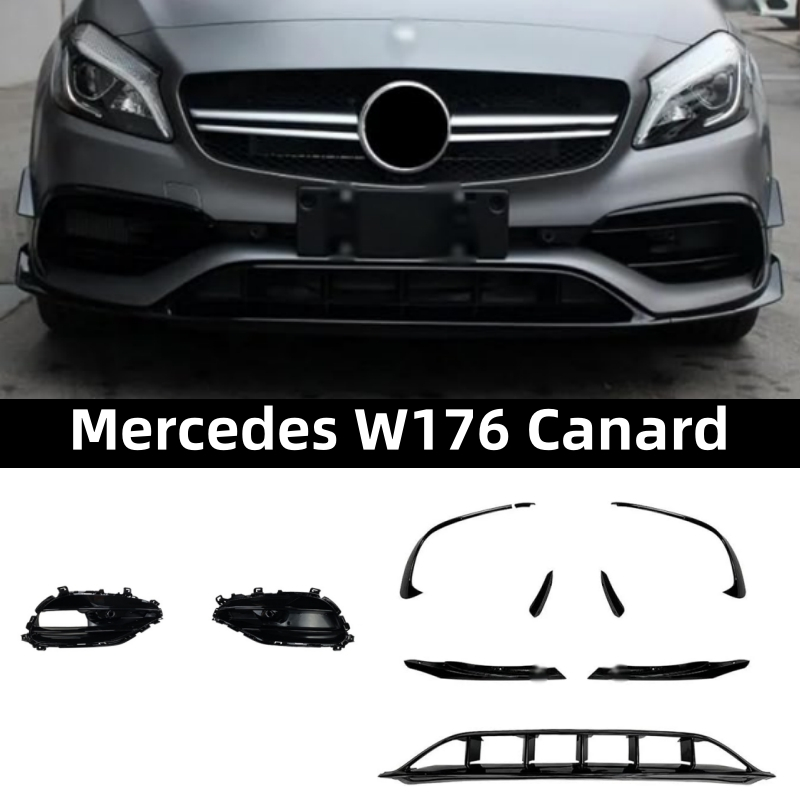 Mercedes A-Class W176 A45 AMG Facelift 2016-2018 Bumper Lip Splitters ...
