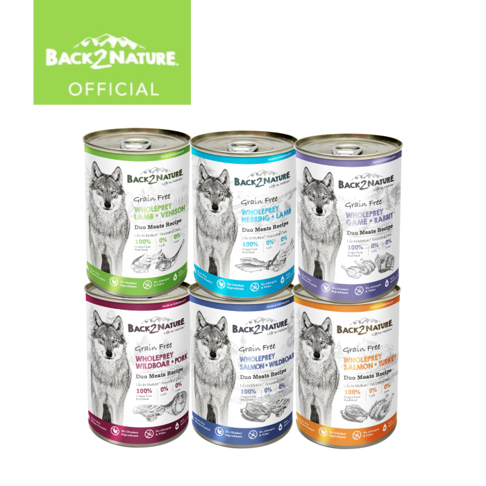 BACK2NATURE Grain Free Duo Meat Recipe Dog Can Food (6 x 400g) | Shopee ...