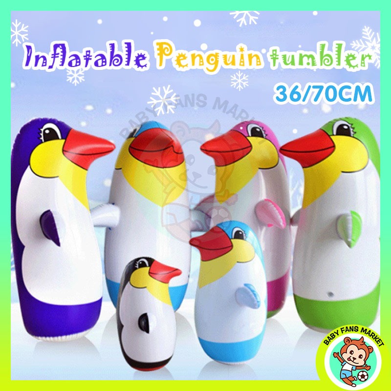 70cm Kids Inflatable Toy Penguin Tumbler Baby Bath Toys Outdoor Toys ...