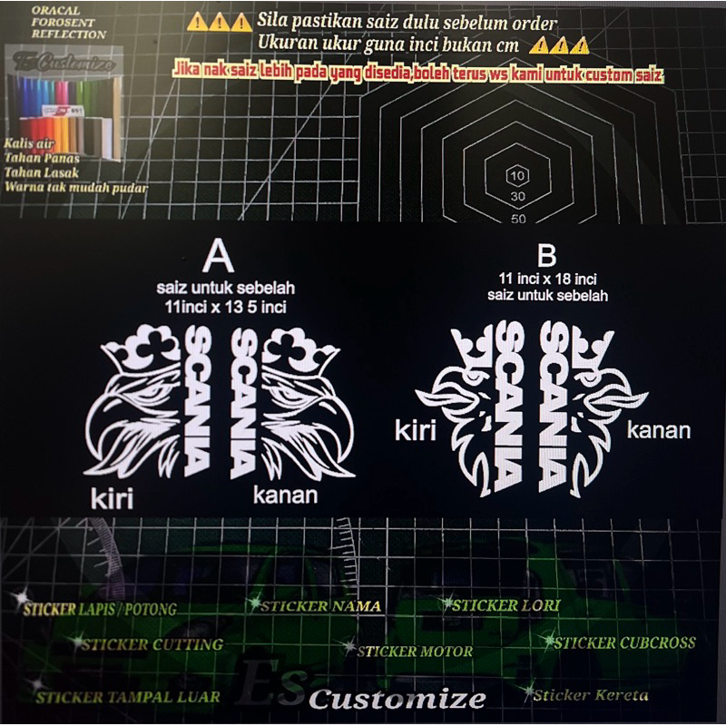 sticker scania sticker cermin sisi lori | Shopee Malaysia