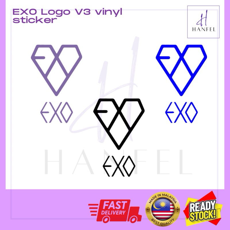 EXO LOGO V3 design vinyl sticker ( Die-cut) | Shopee Malaysia