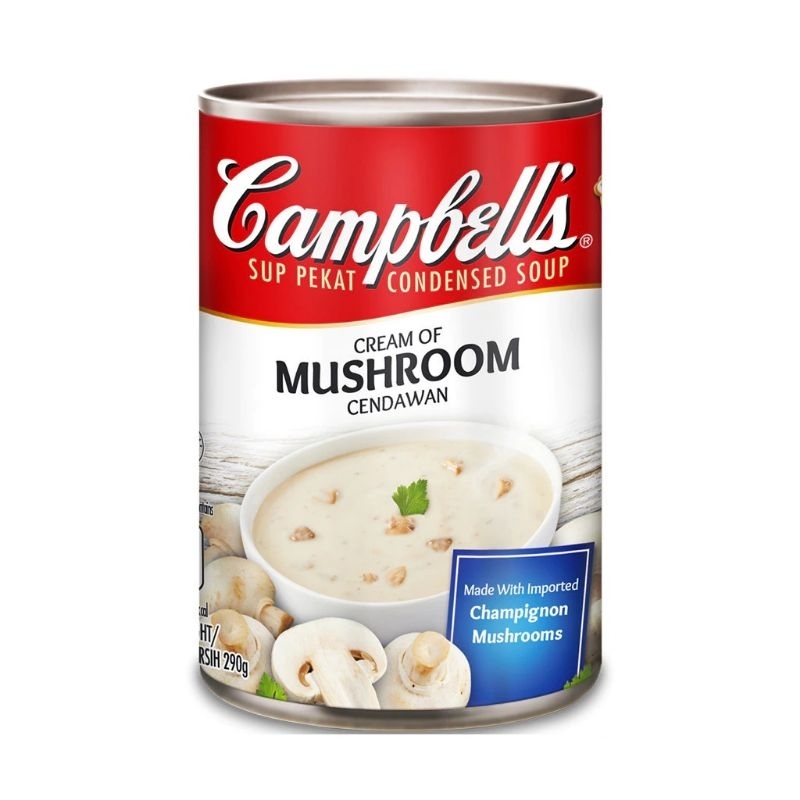 Campbell's Sup Pekat Condensed Soup CREAM of MUSHROOM cendawan 290g ...