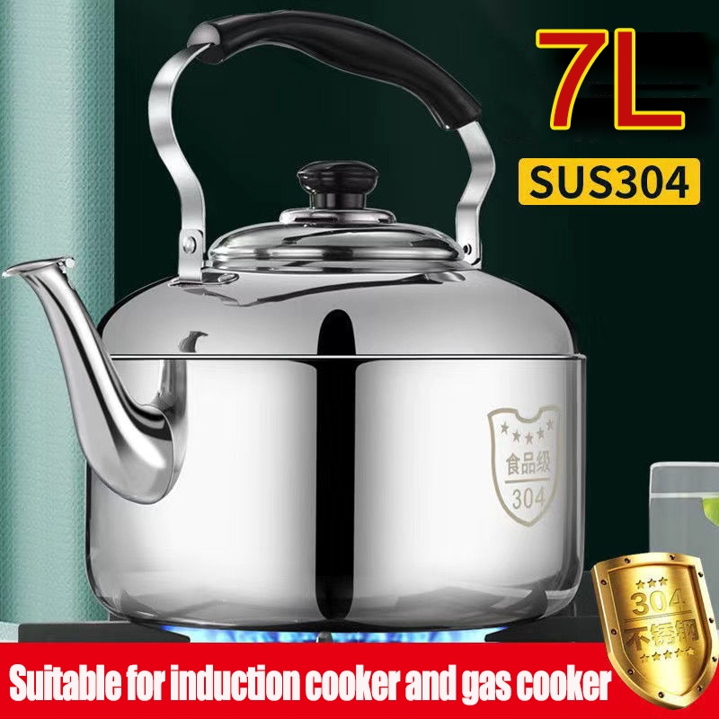 【SUS 304】7L Stainless Steel 304 Kettle Whistling Kettle Induction Stove ...