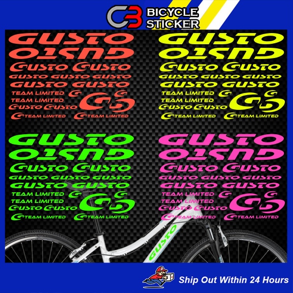 GUSTO MTB ROADBIKE STICKER GUSTO STICKER / SB17 | Shopee Malaysia