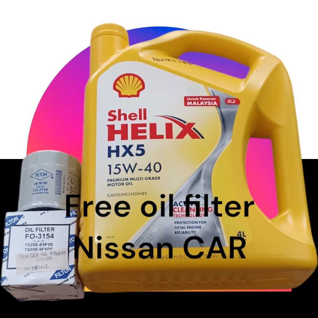 UNTUK PASARAN MALAYSIA Shell Helix HX5 15W-40 Mineral Engine Oil (4L) | Shopee Malaysia