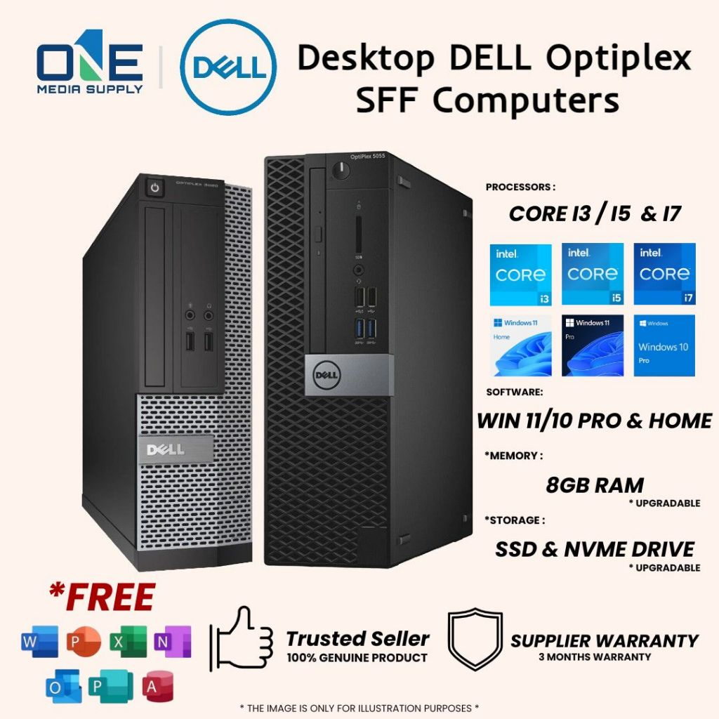 Dell Optiplex SFF 3020 3040 3050 3070 XE2 Desktop PC W10 Pro CPU ...