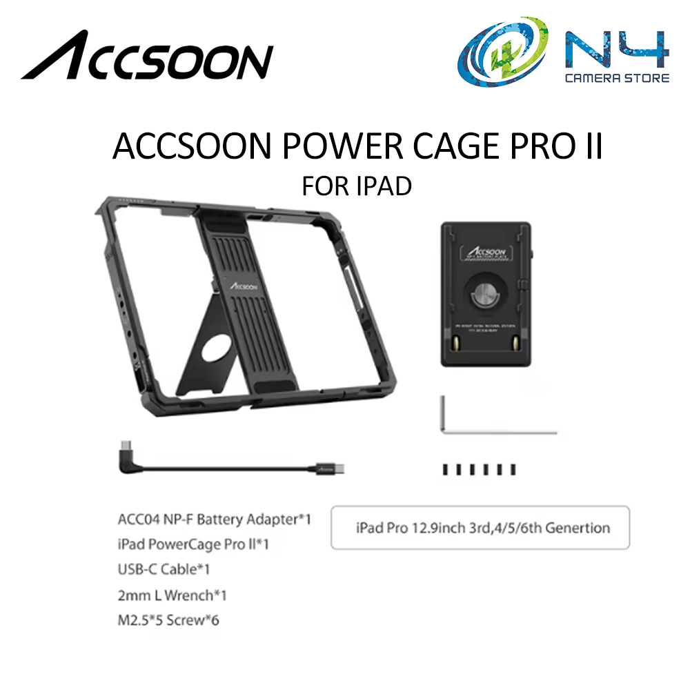 Accsoon PowerCage Pro Ⅱ Protective Cage for Charging ipad Adjustable ...