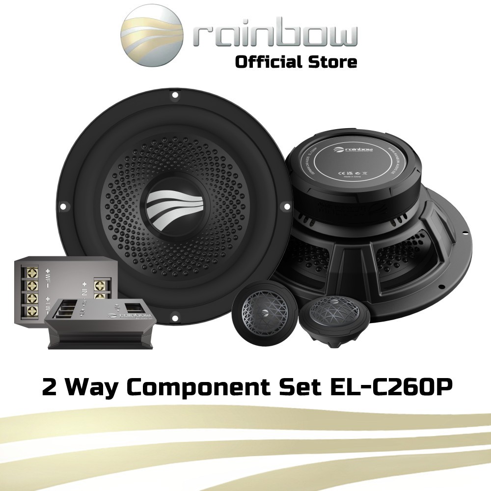 Rainbow Audio 2 Way Component Car Speaker 160 Watts Component Set Spk ...