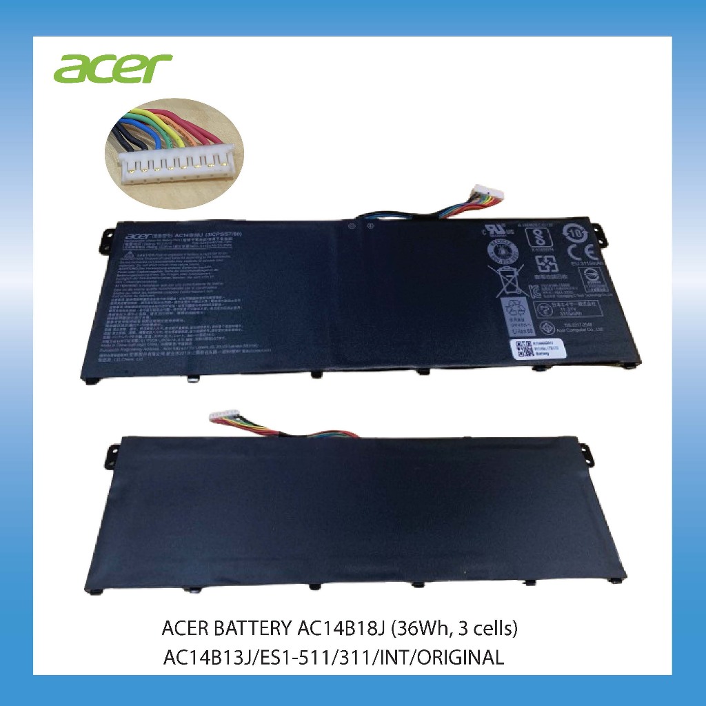 ACER BATTERY AC14B18J/AC14B13J/ES1-511/311/INT/ORIGINAL | Shopee Malaysia