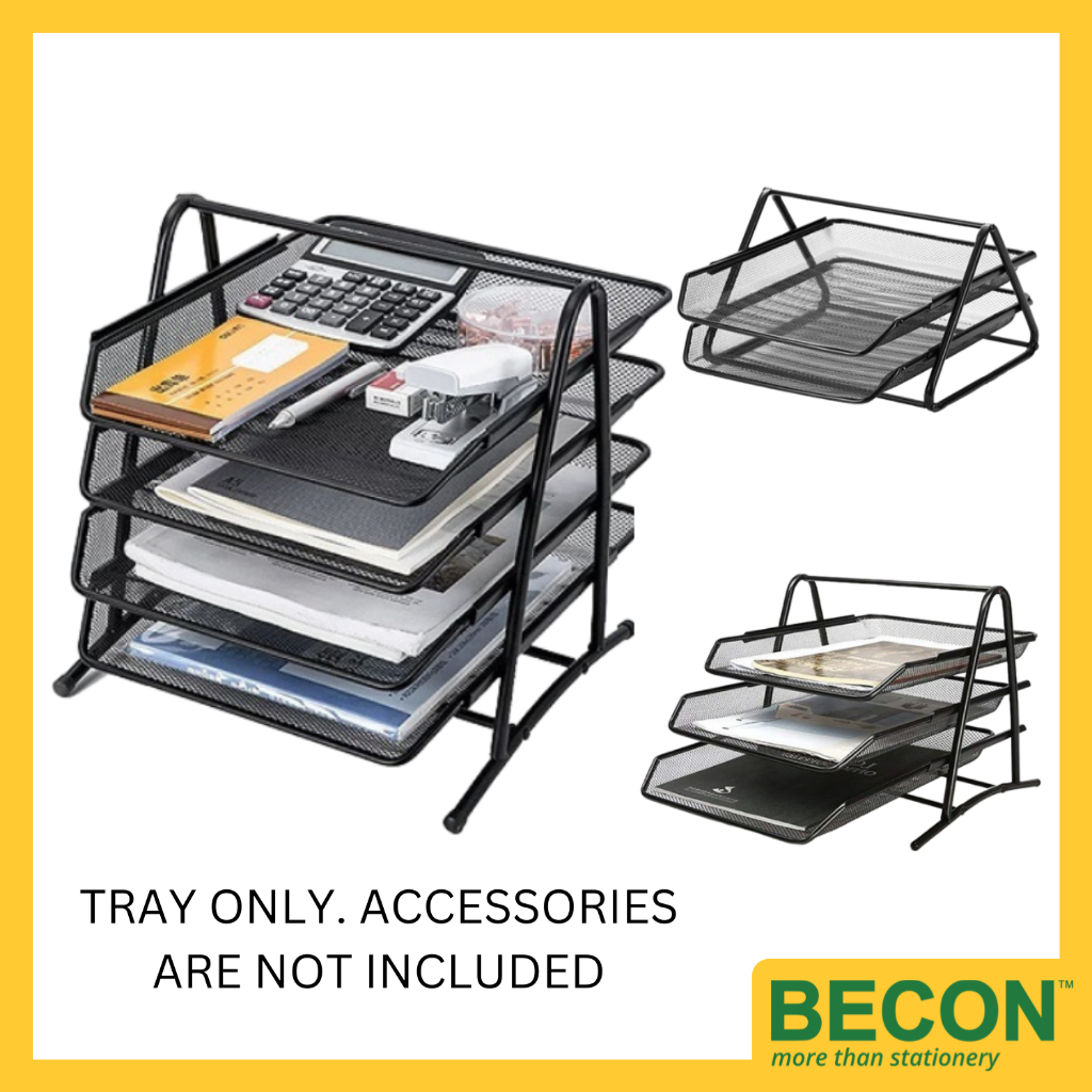 Wire Mesh Document Tray 2-Tier | 3-Tier | 4-Tier | Shopee Malaysia