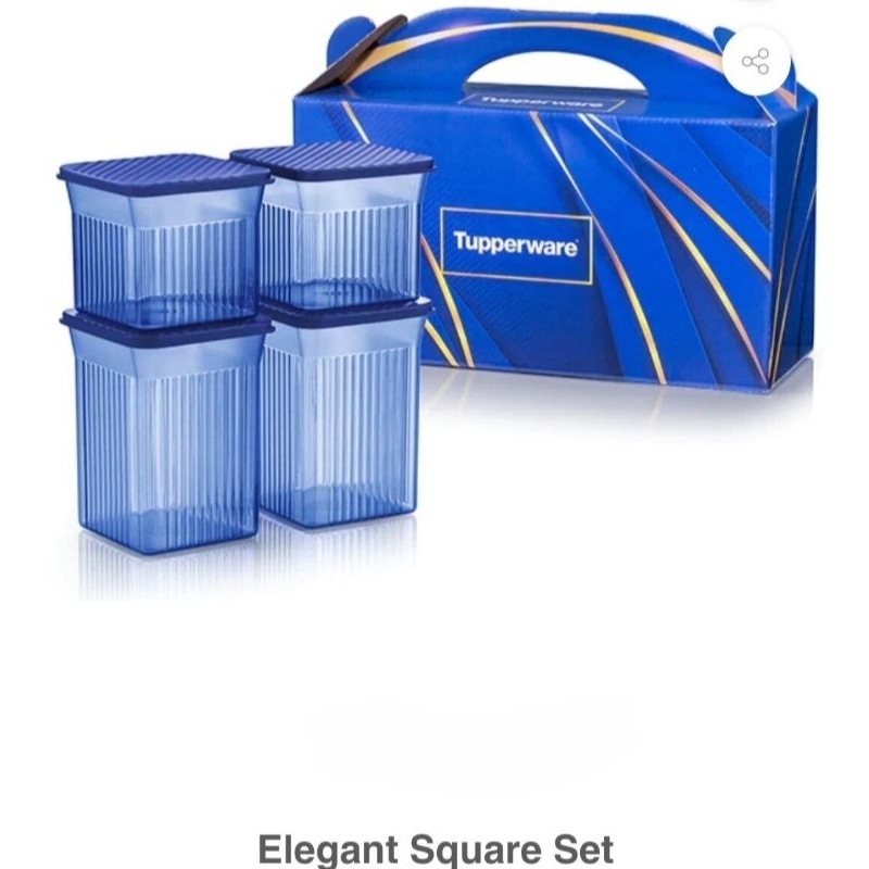 (Gift Set)Tupperware Elegant Square Set(4) with Gift Box | Shopee Malaysia