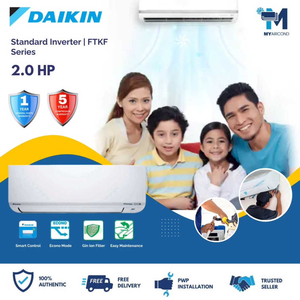 [FREE SHIPPING KL & SELANGOR] Daikin Air Conditioner 2HP FTKF Series Inverter R32 Aircond ...
