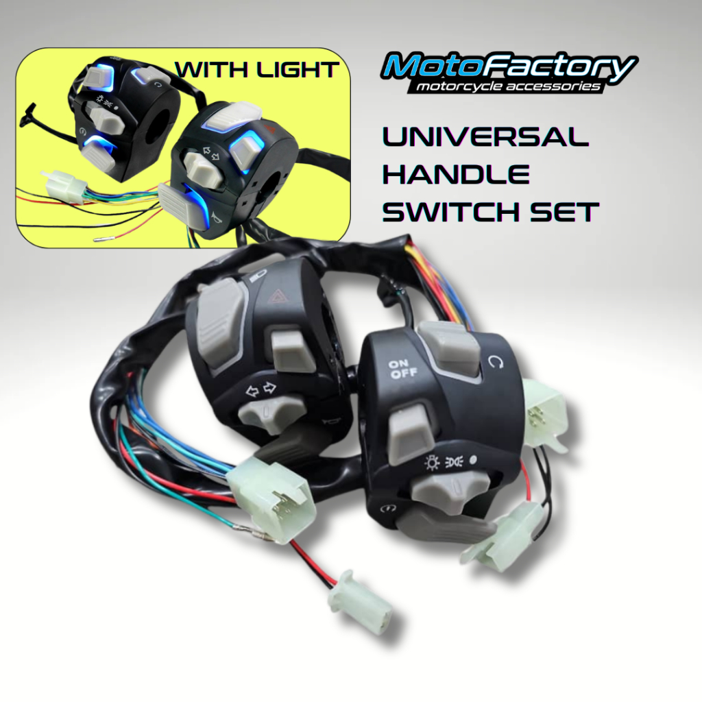 UNIVERSAL HANDLE SWITCH SET WITH LIGHT FULL FUNCTION WITH HAZARD WITH ...