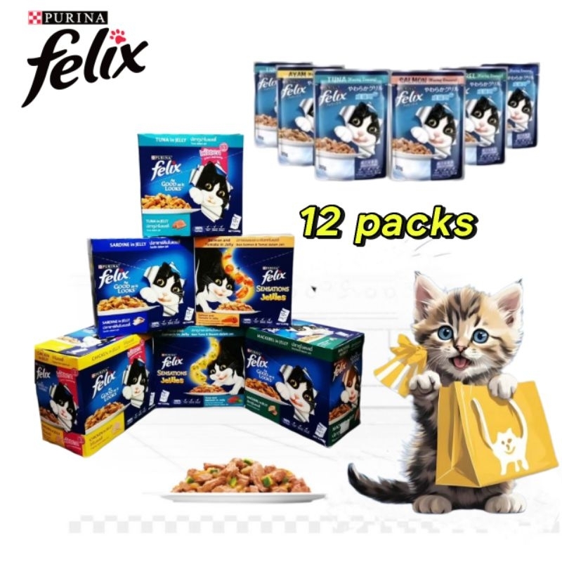 Purina Felix Wet Cat Food (85 g x 12 packs) | Shopee Malaysia