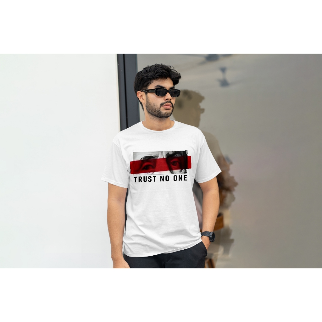 TRUST NO ONE Graphic T-Shirt - Bold & Mysterious Streetwear Essential ...