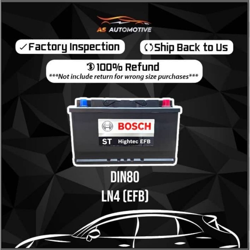 LN4 (EFB) DIN80 Battery BOSCH Car Battery - BMW F22, X1 E84 VOLVO V40 ...