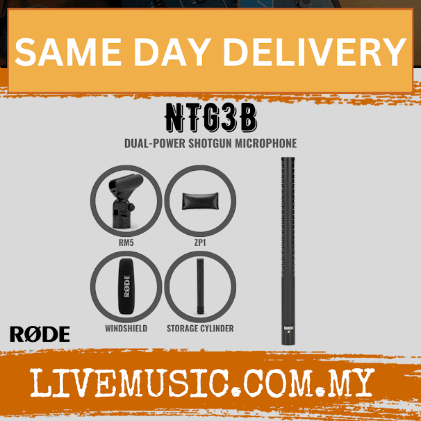 Rode NTG-3B Shotgun Condenser Microphone - Black ( NTG3B / NTG-3 / NTG3 ...