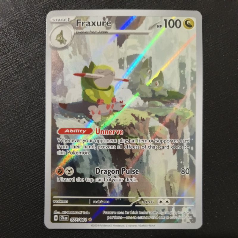 Pokemon Card TCG : SV6.5 Shrouded Fable : Fraxure 077/064 Illustration ...