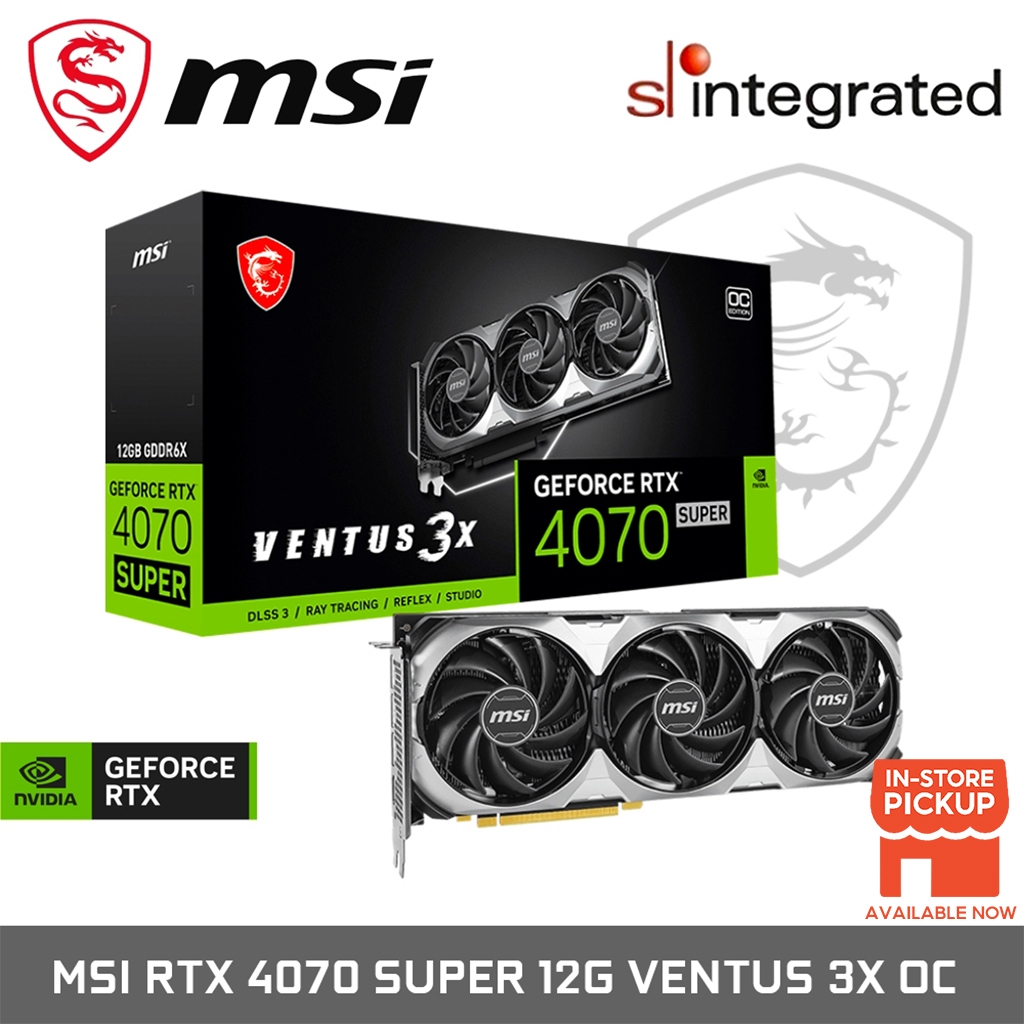 MSI GeForce RTX 4070 SUPER 12G VENTUS 3X OC GDDR6X | Shopee Malaysia