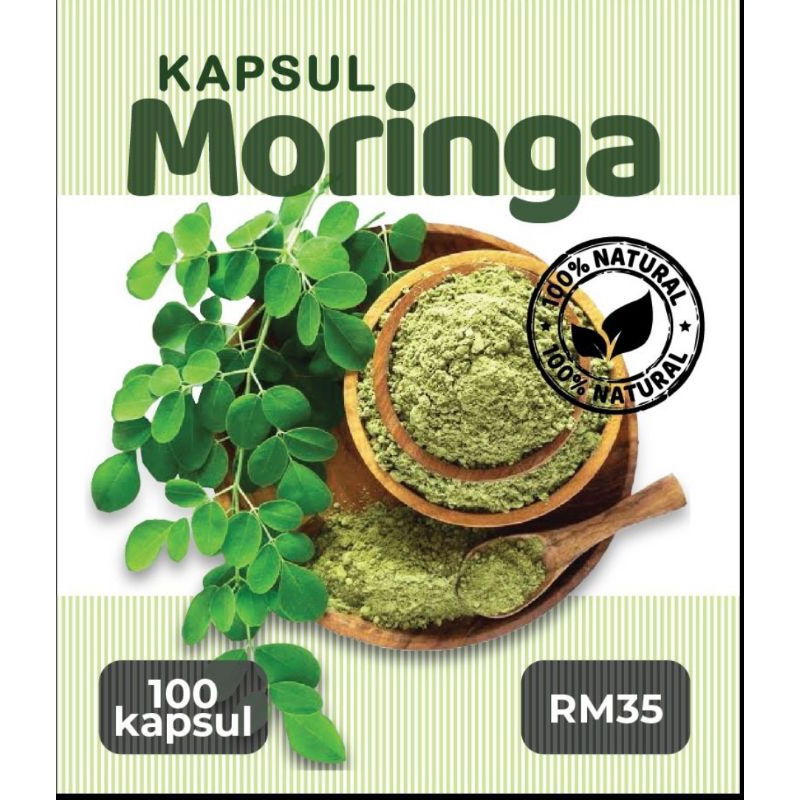 KAPSUL MORINGA 100biji.Daun Moringa 100%.EXP:16,5.26 | Shopee Malaysia