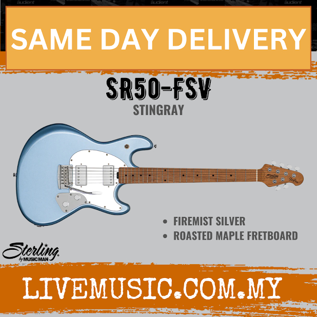 Sterling SR50-FSV Stingray Series Roasted Maple Fretboard Electric ...