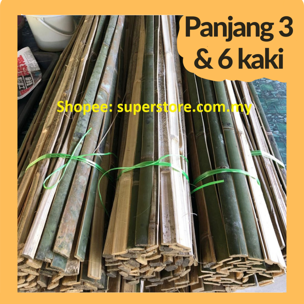 Bamboo stick 6 kaki/buluh pancang/bamboo/bamboo stick/plant support ...