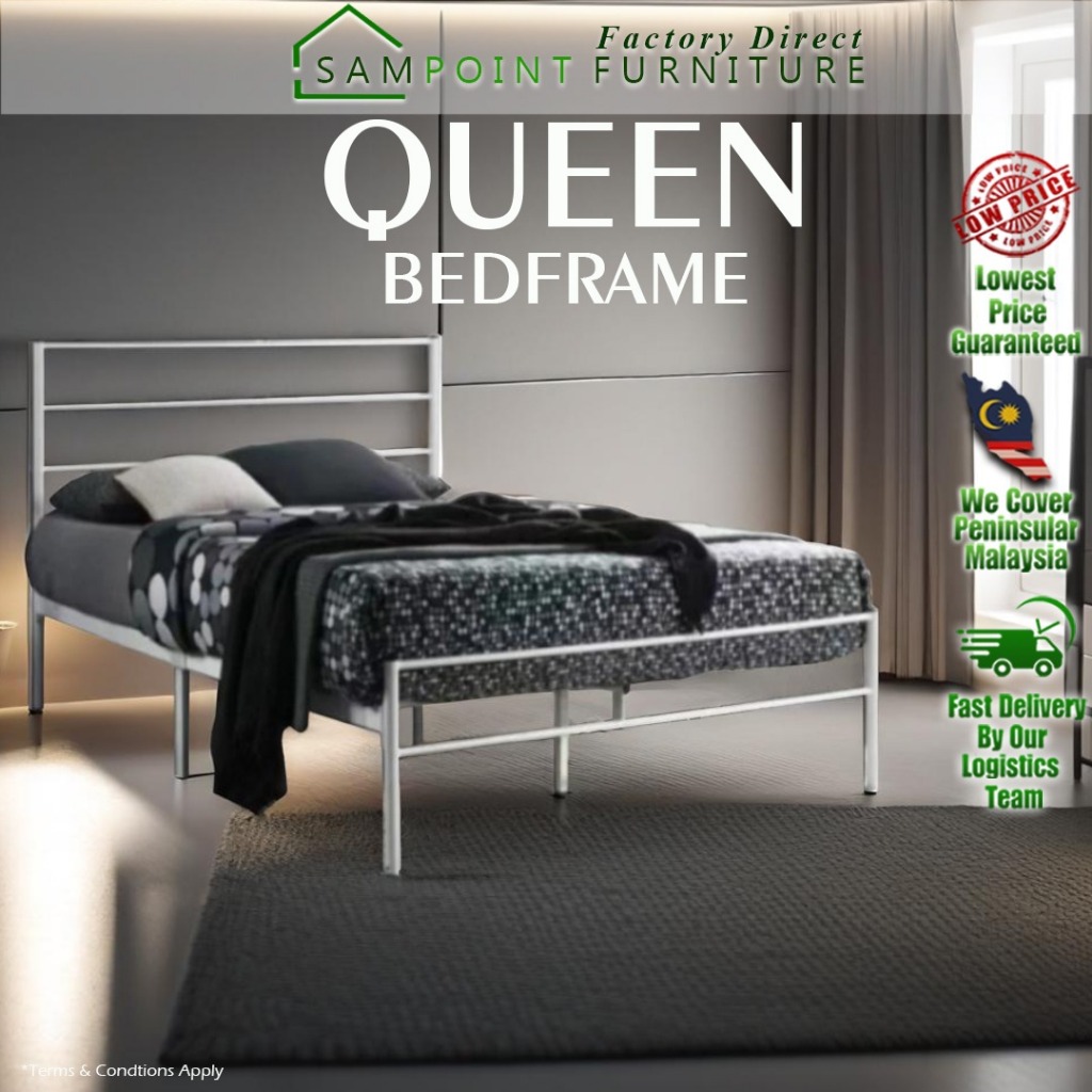 🆕STOK BARU🆕 Size Katil Queen | Katil Bujang | Katil Besi Murah | Ikea ...