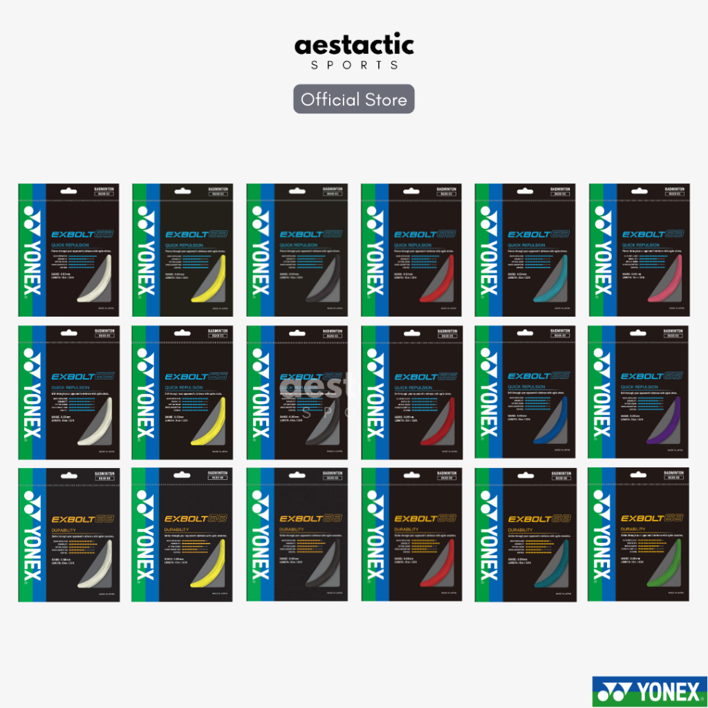 [100% ORIGINAL] YONEX Badminton String Exbolt 63 / Exbolt 65 / Exbolt ...