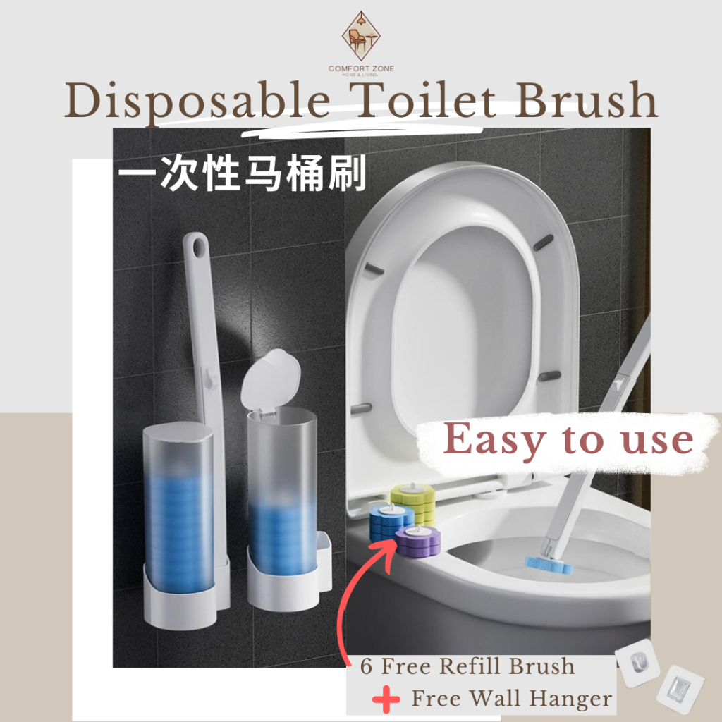 Disposable Silicone Toilet Cleaner Berus Toilet Tandas Pakai Buang ...