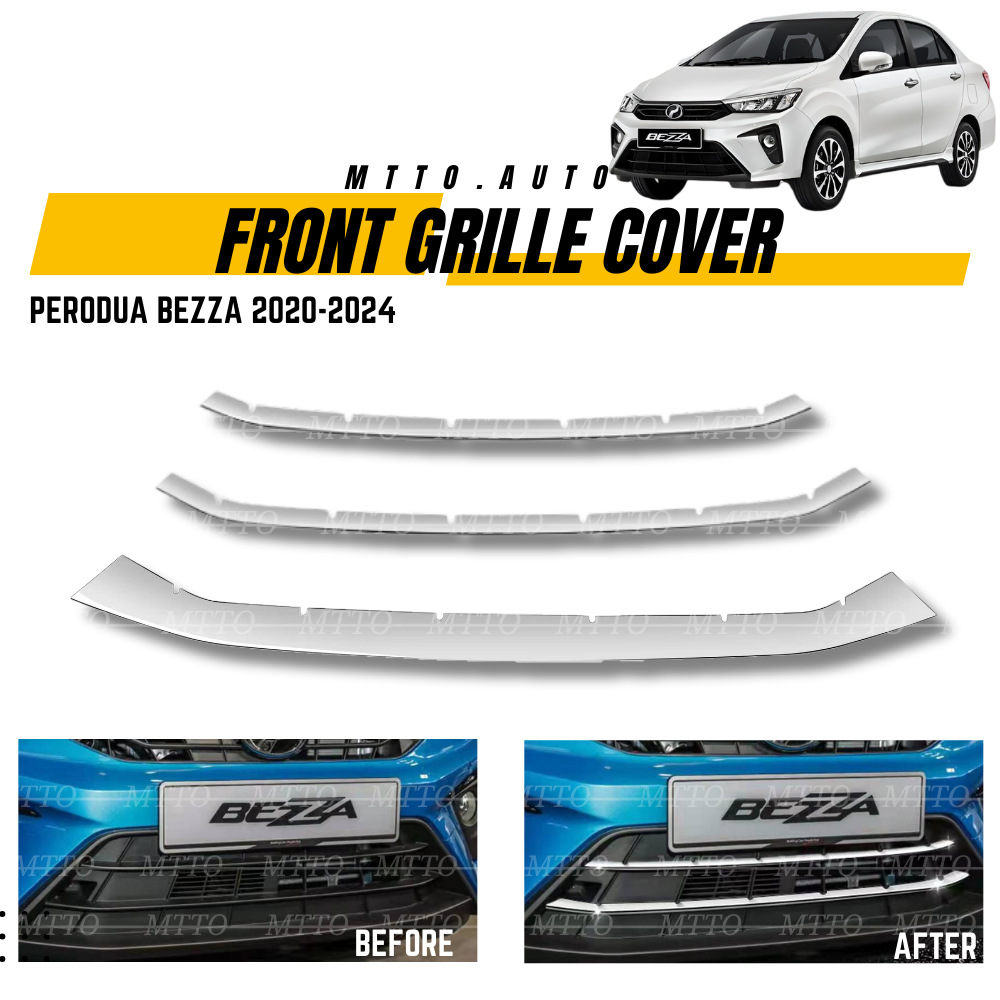 MTTO Perodua Bezza Exterior Car Front Bumper Garnish Front Grille Cover ...