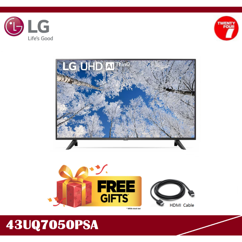 [ Delivered by Seller ] LG 43" inch UQ70 Series 4K Smart UHD TV with AI ...