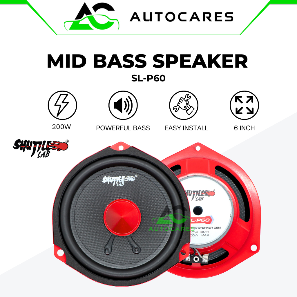 Plug n PLay SHUTTLE LAB OEM Speaker SL-P60 6" Mid Bass Speaker Perodua ...