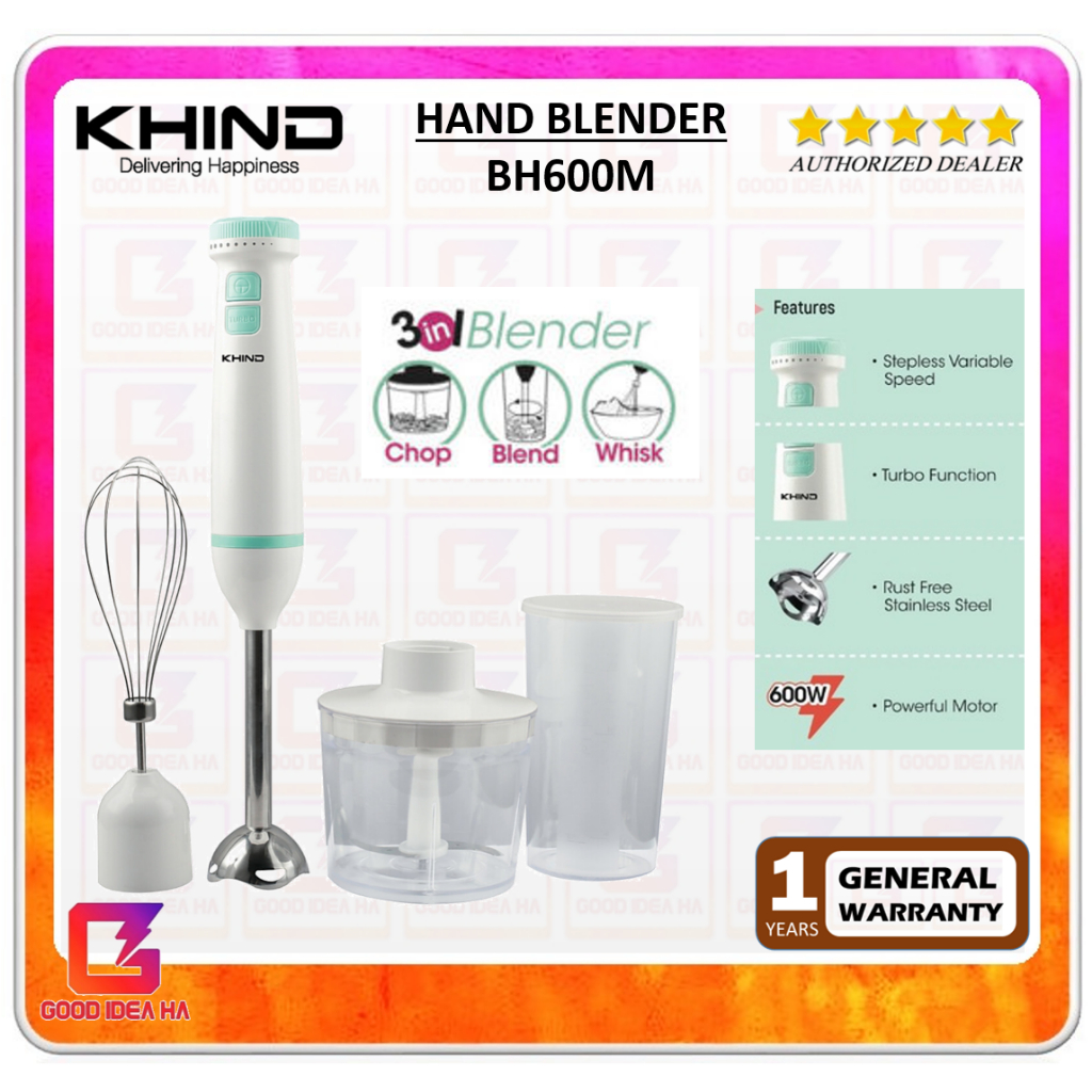 Khind 600W Hand Blender BH600M with Variable Speed | Shopee Malaysia