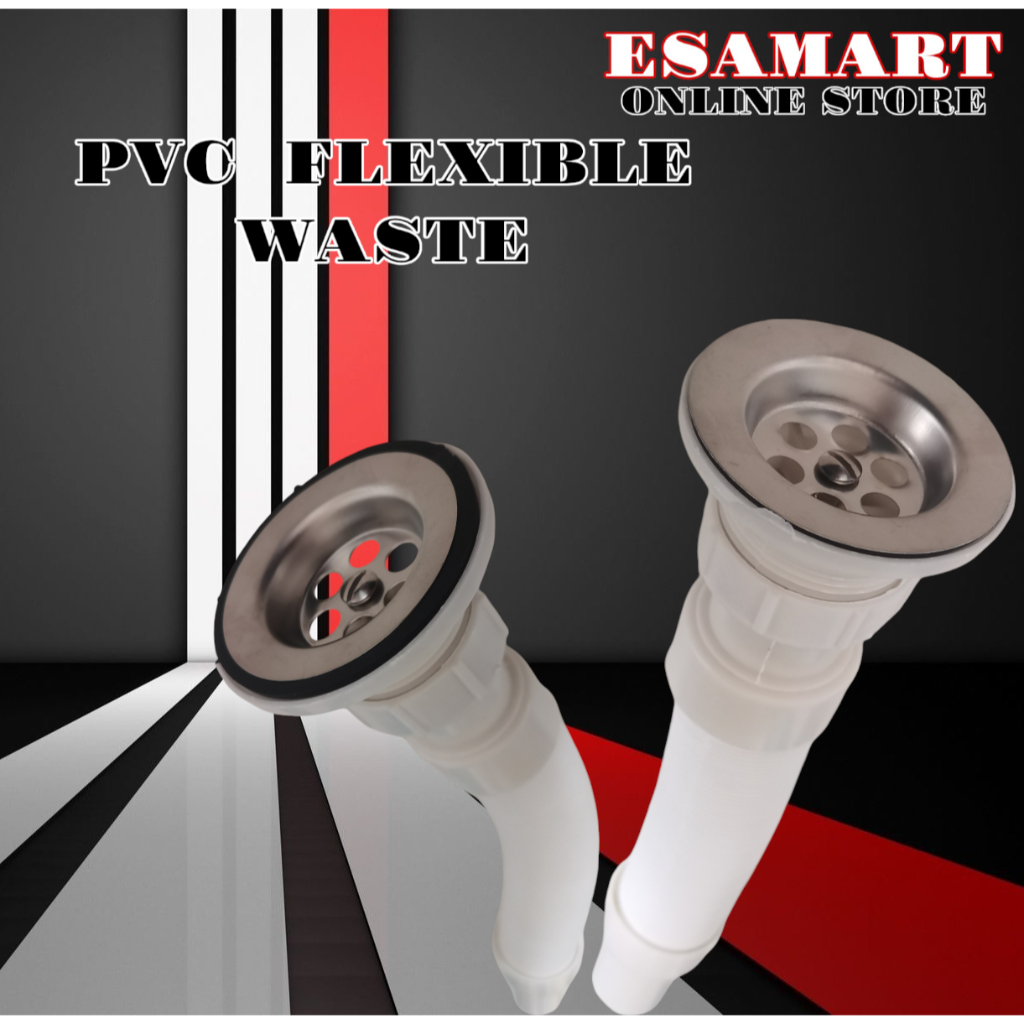 Flexible Waste UPVC Drain Hose in Sink Outlet for Plumbing Faucet Bas ...